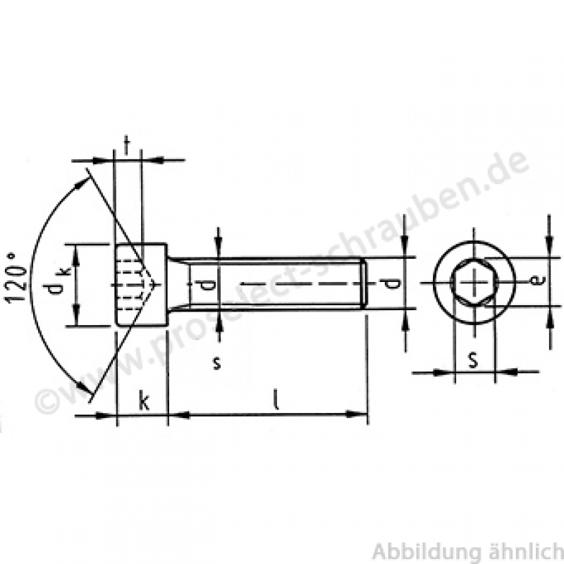 Zylinderschrauben mit Innensechskant mit Vollgewinde DIN 912, ISO 4762 M8X80 A2 (V2a)
