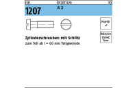 ISO 1207 A 2 Zylinderschrauben mit Schlitz - Abmessung: M 8 x 50, VE
