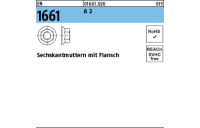 EN 1661 A 2 Sechskantmuttern mit Flansch - Abmessung: M 6, Inhalt: 10