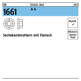 DIN 6923 Sechskantmuttern A4 M6 1000 St.