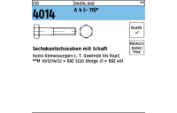 ISO 4014 A 4 - 70 Sechskantschrauben mit Schaft - Abmessung: M 12 x 3