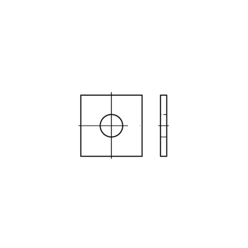 DIN 436 Vierkantscheiben, A4 11 VE= 100