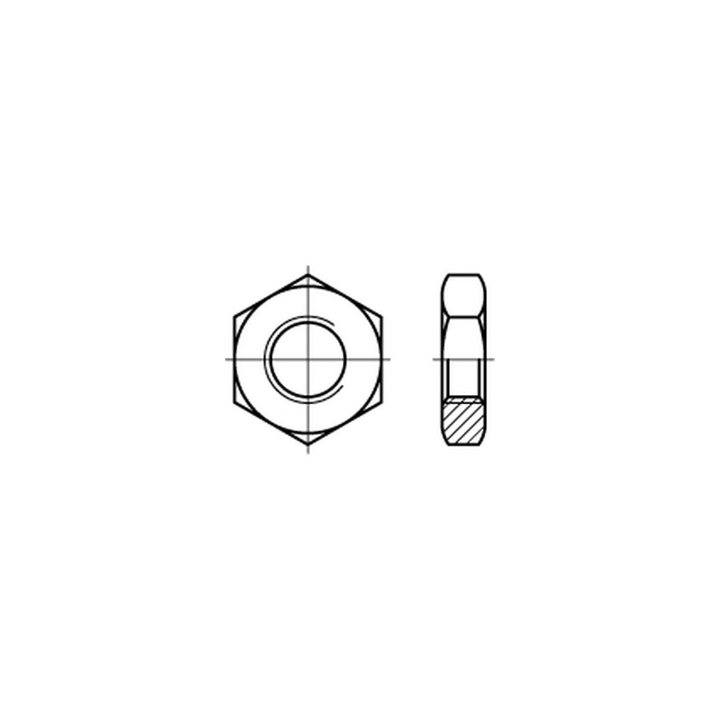 DIN 439 A2 Fein Sechskantmuttern, niedrige Form mit metrischem Feinge