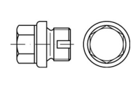 DIN 910 A2 zyl.-Rohr G verschlussschraube mit Bund, Außen-6kt. Schwer